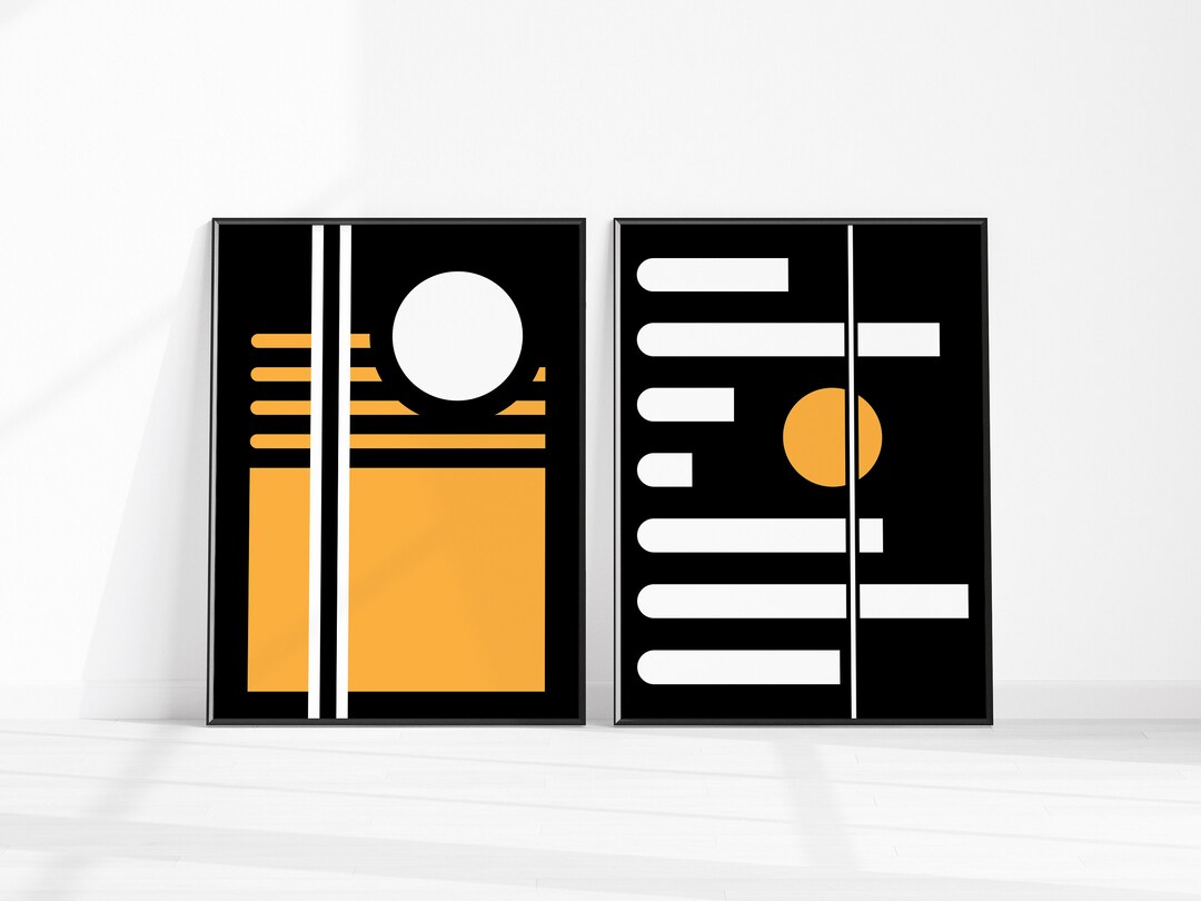 Geometric Shapes Print Set, Printable Wall Art, Modern Geometric ...