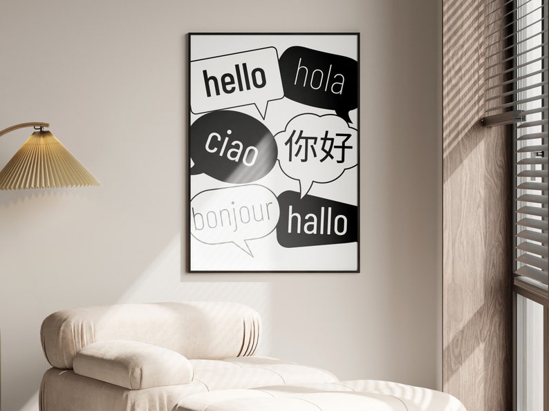 Speech Bubble Hello Bonjour Ciao Hola Hallo, Hello Different Languages ...