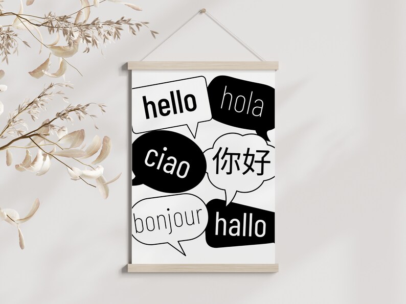 Speech Bubble Hello Bonjour Ciao Hola Hallo, Hello Different Languages ...