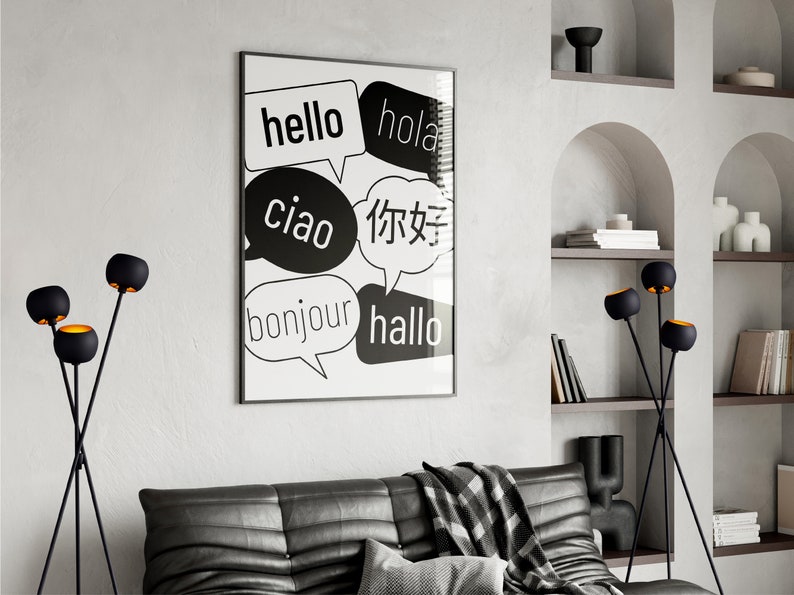 Speech Bubble Hello Bonjour Ciao Hola Hallo, Hello Different Languages ...