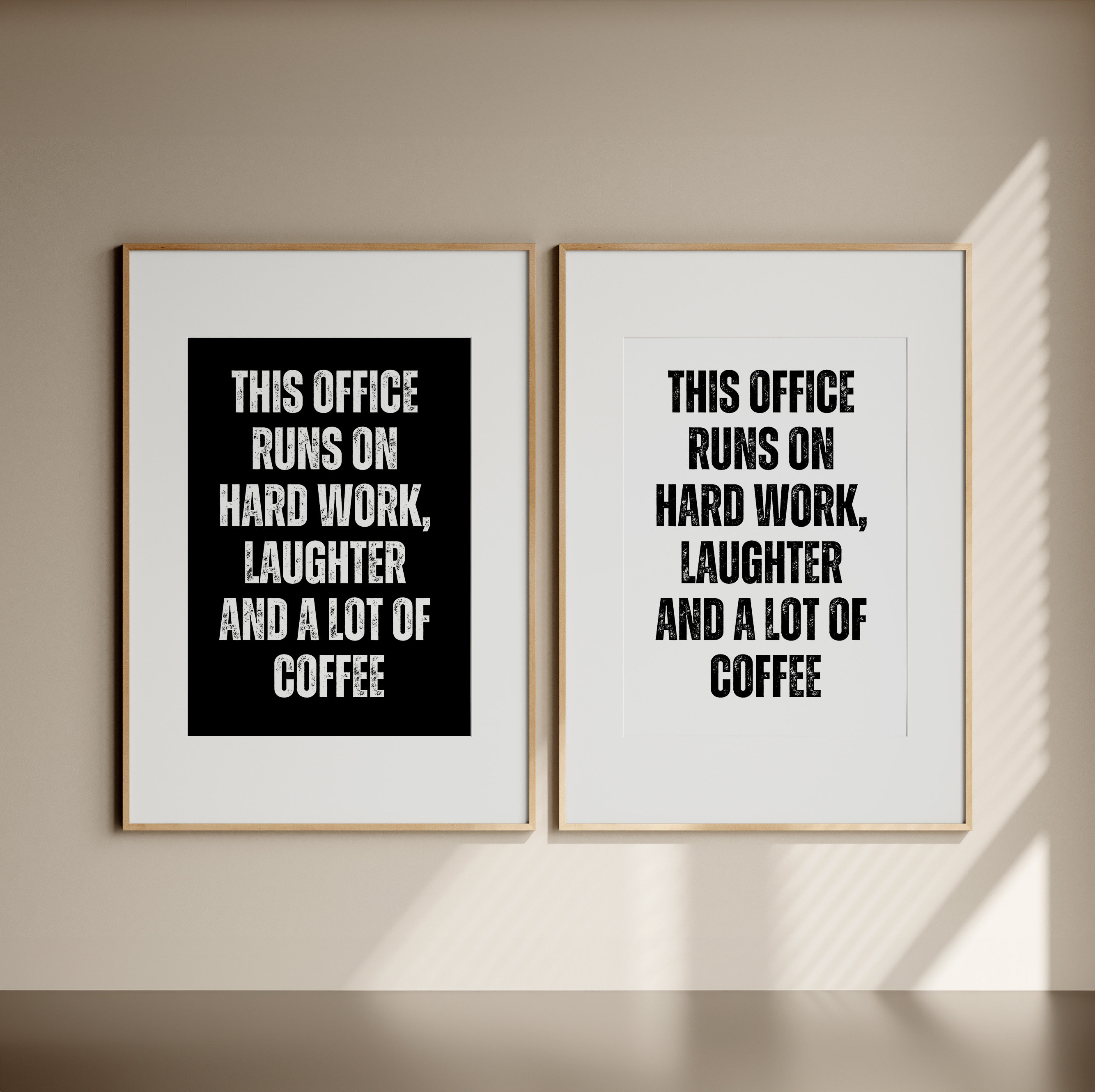 This Office Runs on Hard Work, Laughter and a Lot of Coffee, Printable ...