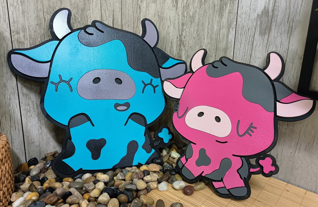 Cow Board Multi SVG Bundle Laser Cut File Farm Animals Baby Decor Home ...