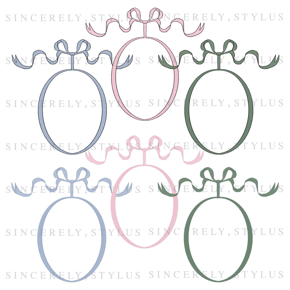 Oval Bow Frames - Etsy
