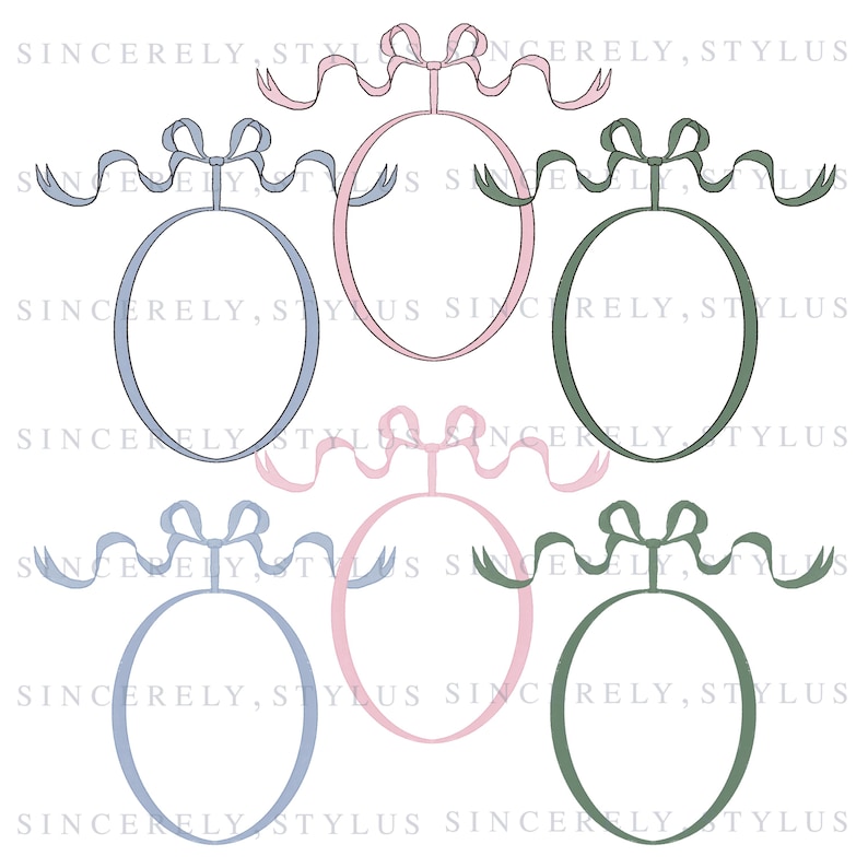 Oval Bow Frames - Etsy