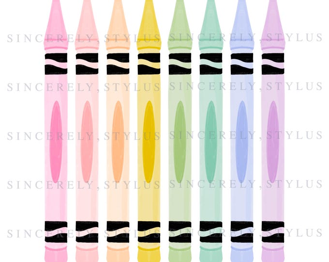 Colors Clipart, Crayons Clipart, English and Spanish, Crayons and Kids ...