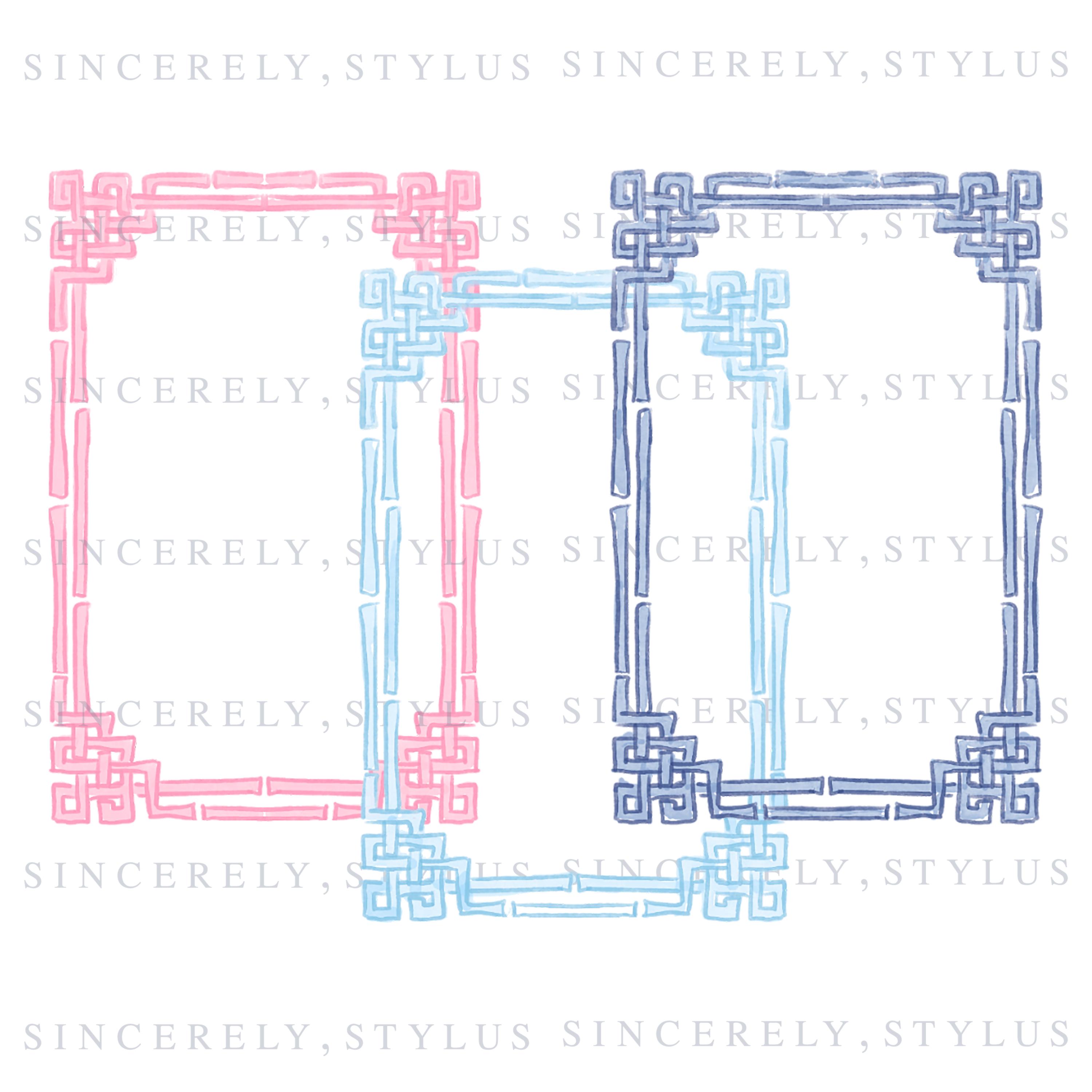 Bamboo Frames, Bamboo Clipart Frames, Clipart - Etsy