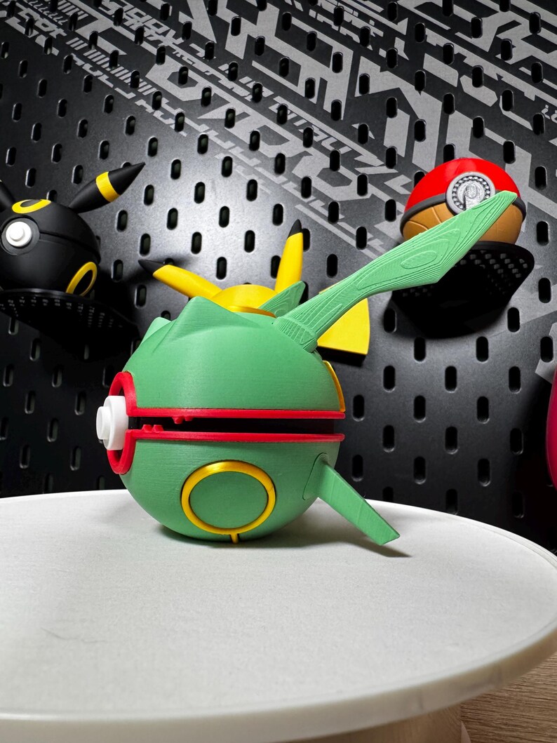 Rayquaza Pokeball | 3D Printed Pokémon Ball | Limited Edition Pokemon ...