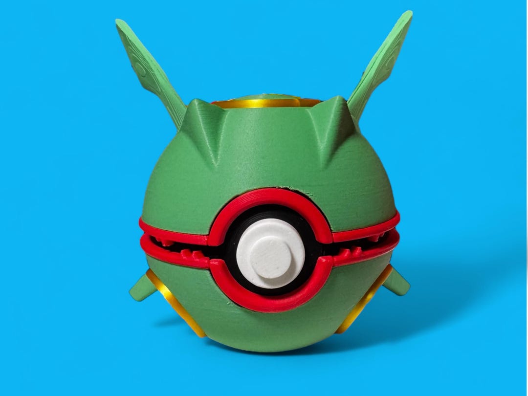 Rayquaza Pokeball | 3D Printed Pokémon Ball | Limited Edition Pokemon ...