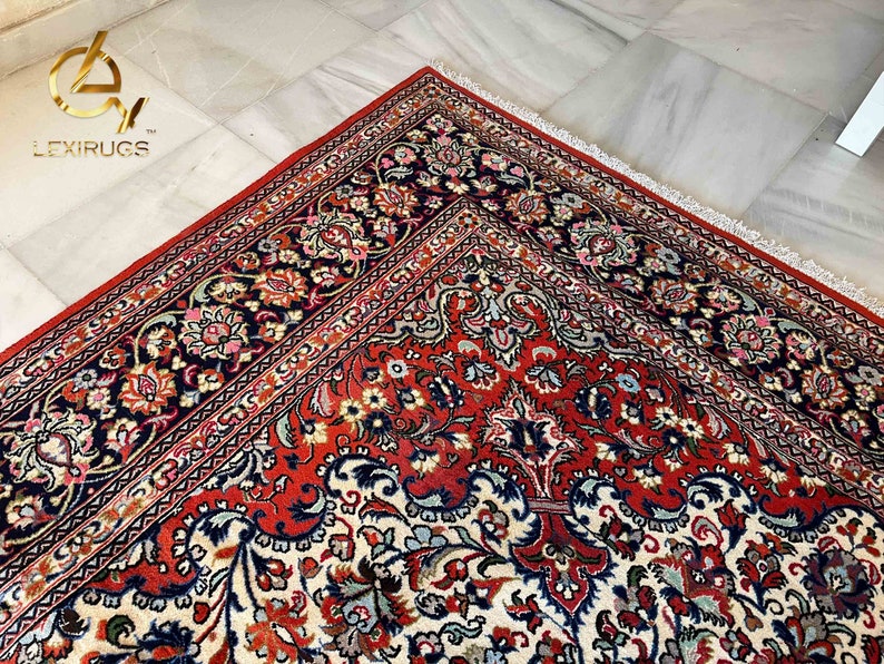 Antique Living Rug Room Decor Rug 6x10 Handmade Full Pile Rich Rug - Etsy