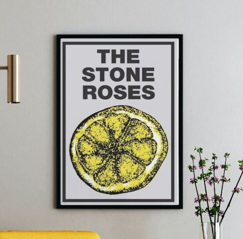 The Stone Roses Digital Print | Indie, Music, 90's, Ian Brown, Lemon ...