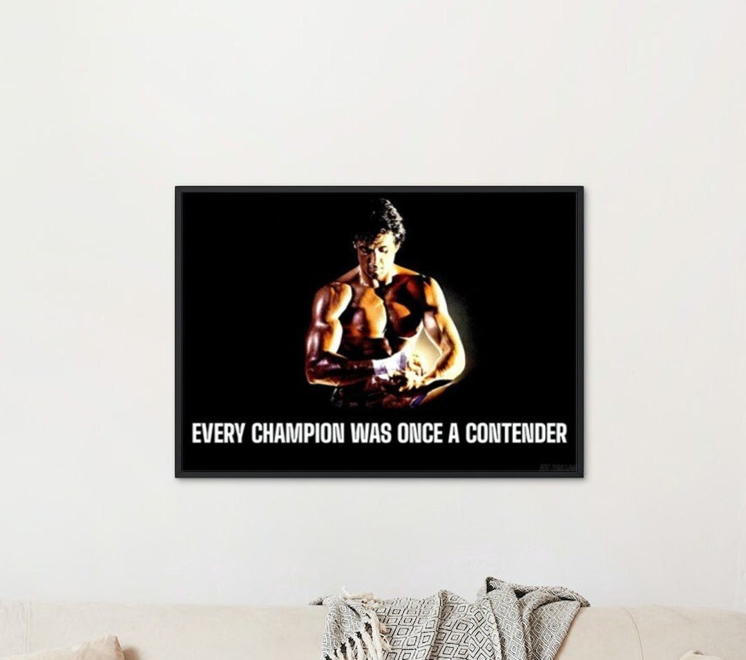 Rocky Balboa Print - Every Champion, Boxing Movie Poster (digital ...