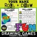 Roll and Draw Your Name or Word Drawing Game Alphabet Fun Typography ...