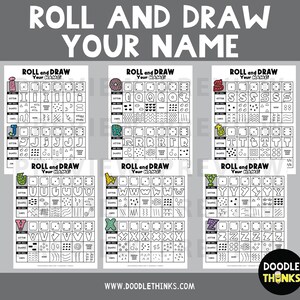 Roll and Draw Your Name or Word Drawing Game | Alphabet Fun ...