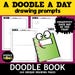 A Doodle A Day Doodle Book Drawing Prompts Finish the Drawing Pages - Etsy