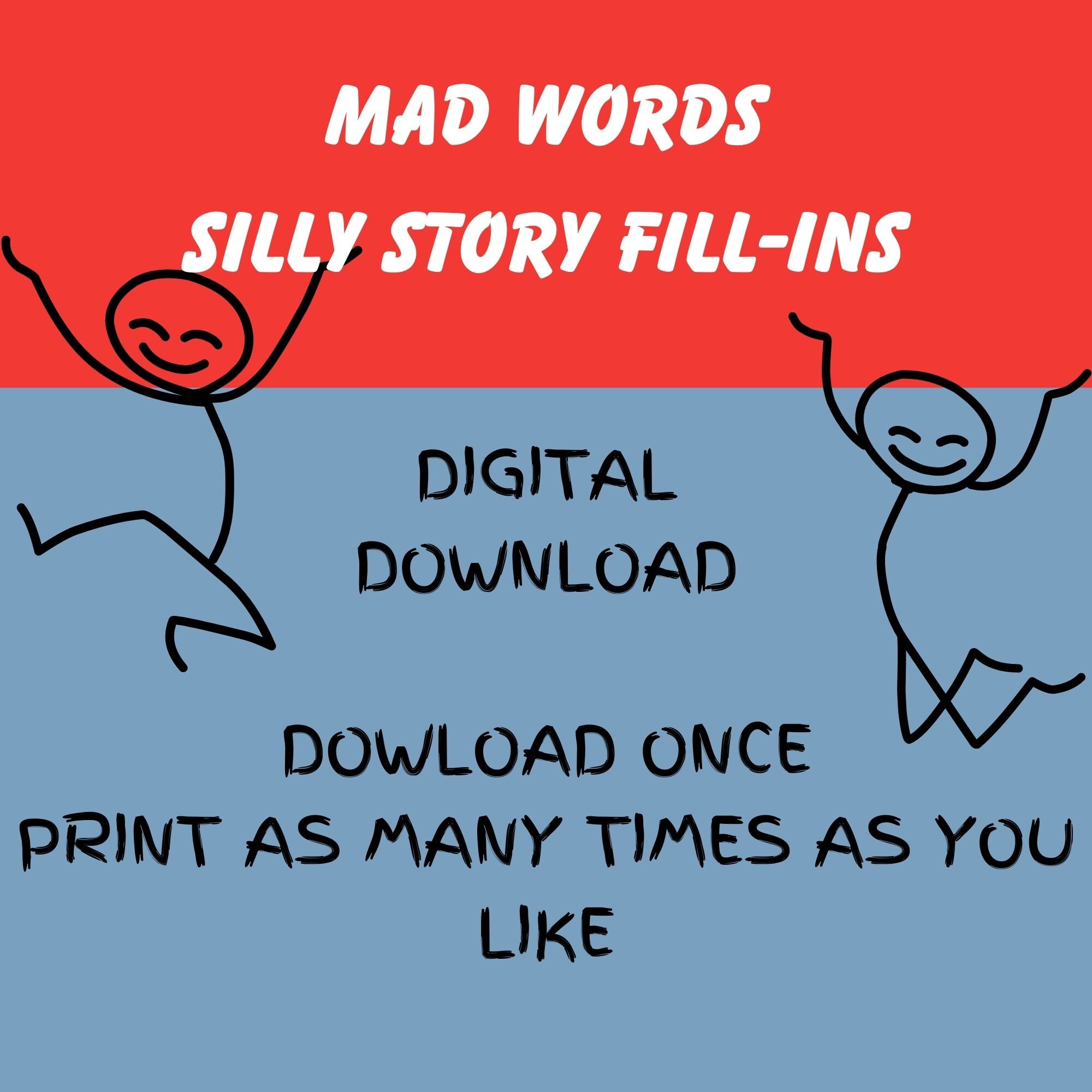 MAD WORDS Silly Story Fill-ins: Unleash Imagination Boost Grammar ...