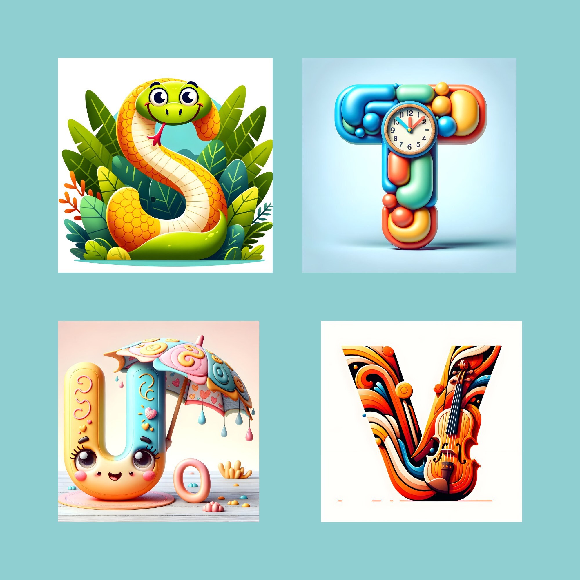 Elegant Alphabet Flashcards Printable PDF for Home and Classroom ...