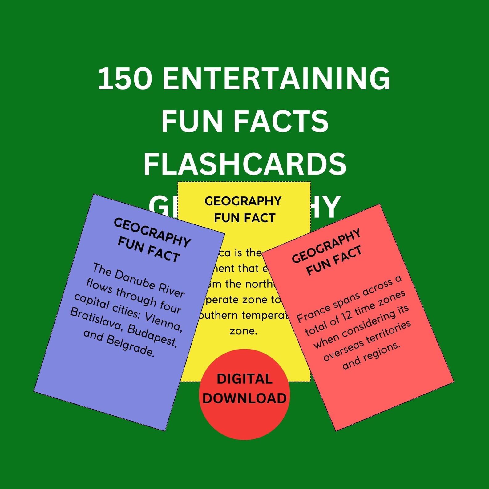 Explore the World With These Fun Geography Flashcards Digital Download ...