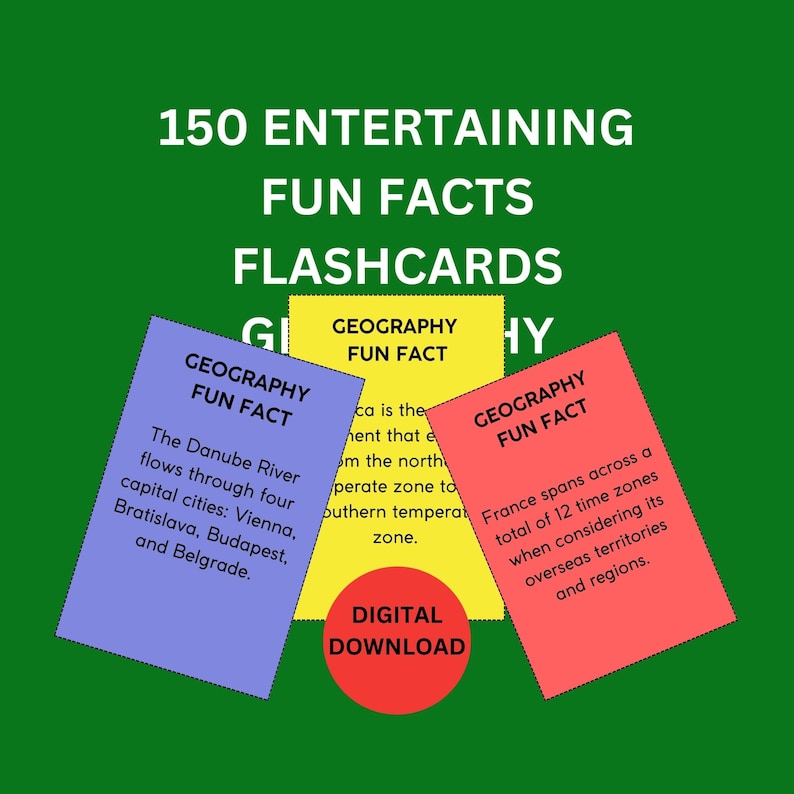 Explore the World With These Fun Geography Flashcards Digital Download ...
