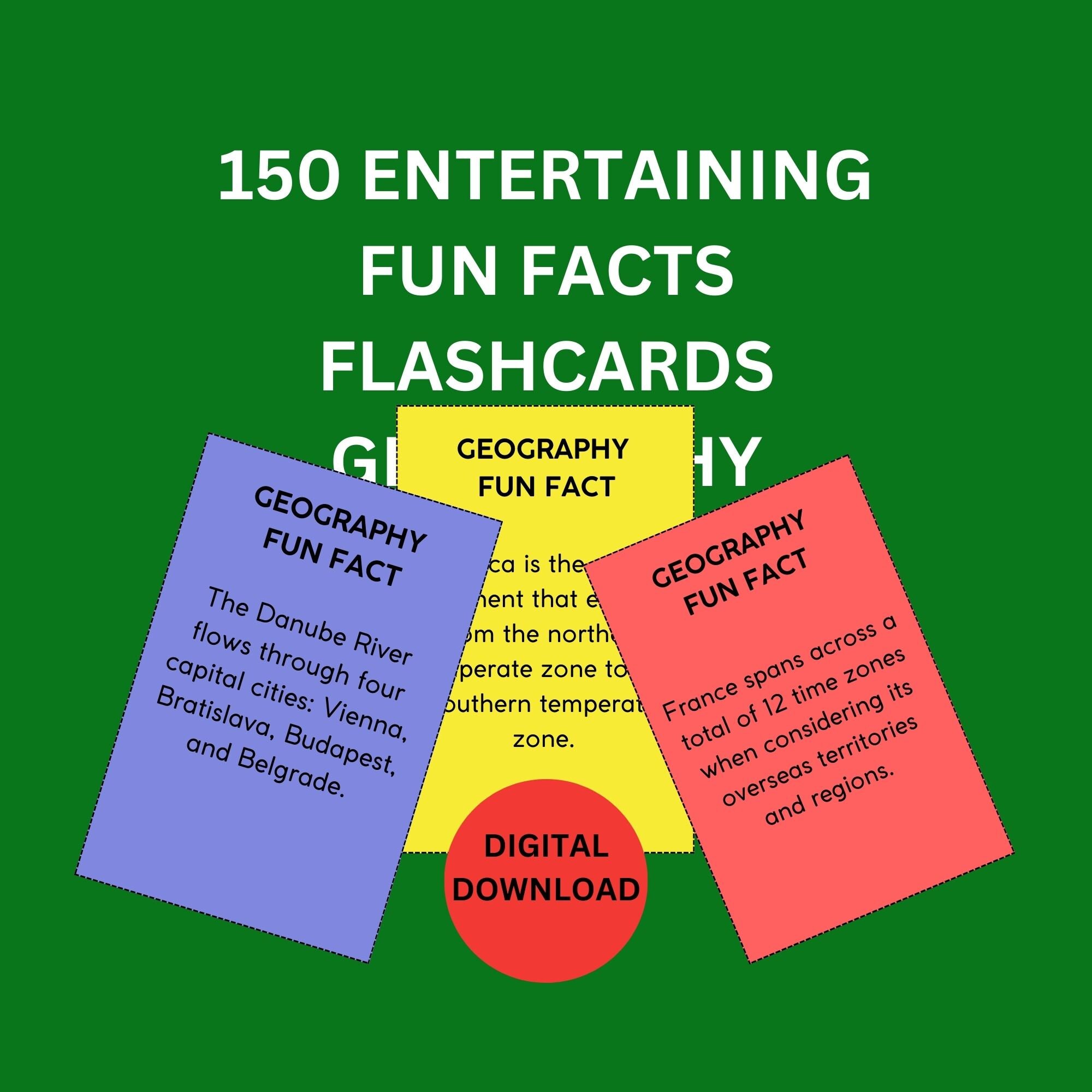 Explore the World With These Fun Geography Flashcards Digital Download ...