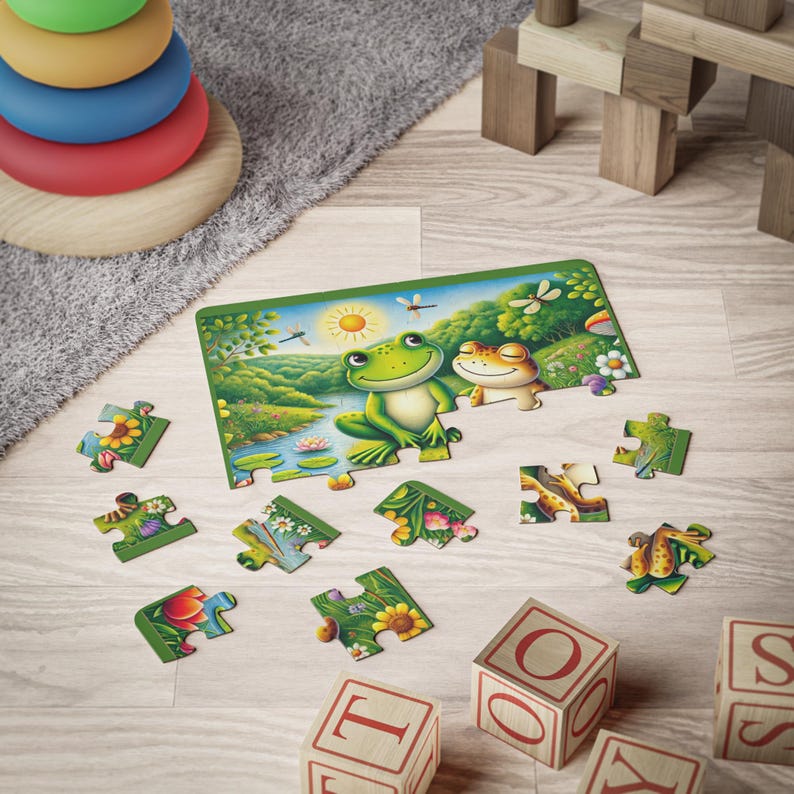 Happy Frog and Toad Jigsaw Puzzle - Kids' Puzzle, 30-piece - Fun ...
