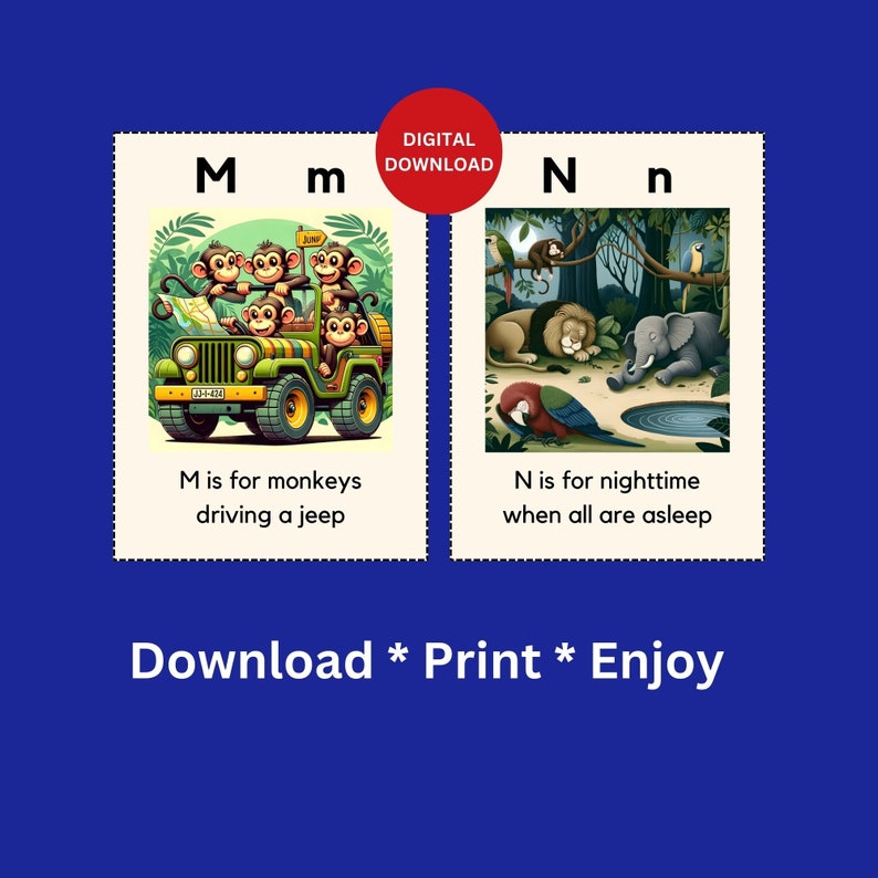 Vibrant Flashcards for Engaging Learning Elegant Rhyming Alphabet ...