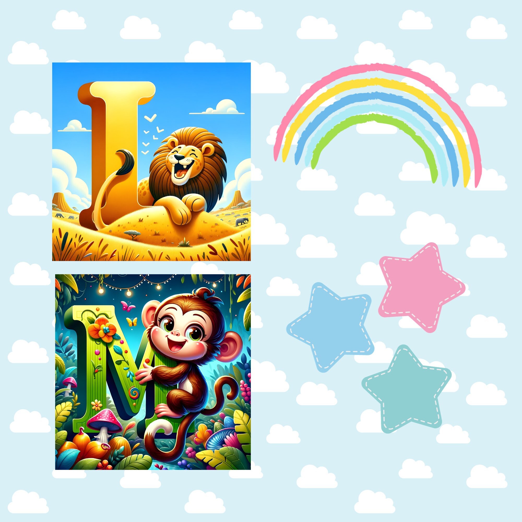 Elegant Alphabet Flashcards Printable PDF for Home and Classroom ...