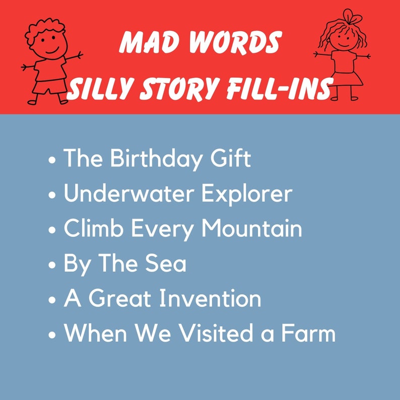 MAD WORDS Silly Story Fill-ins: Unleash Imagination Boost Grammar ...