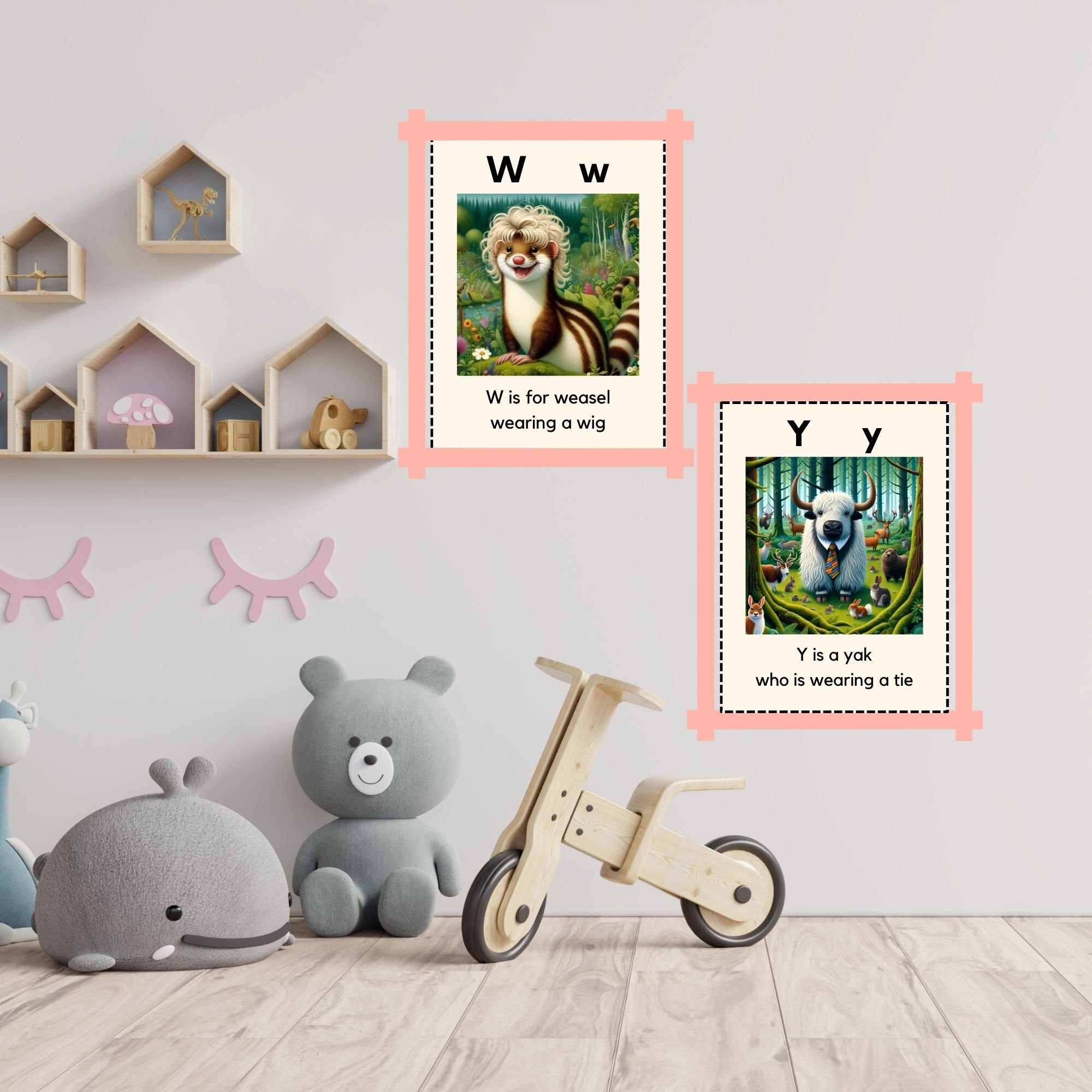 Vibrant Flashcards for Engaging Learning Elegant Rhyming Alphabet ...