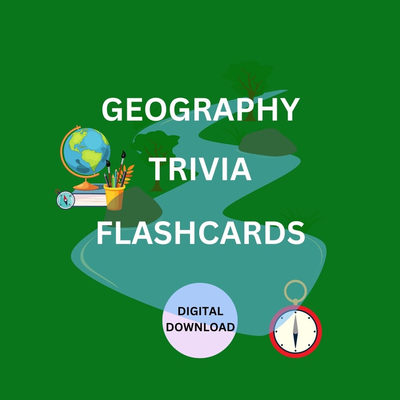 Explore the World With These Fun Geography Flashcards Digital Download ...