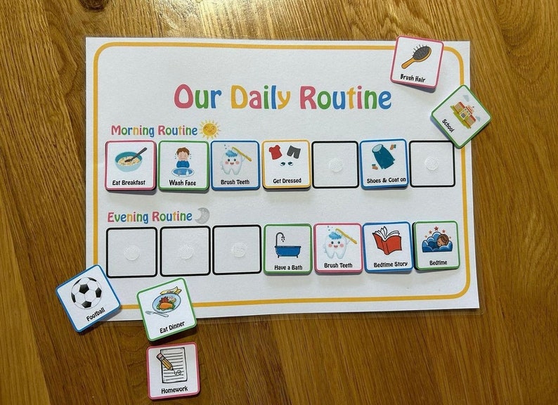 Daily Routine With Morning and Evening - Etsy