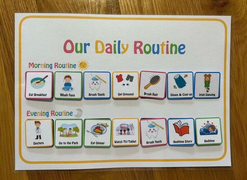 Daily Routine With Morning and Evening - Etsy