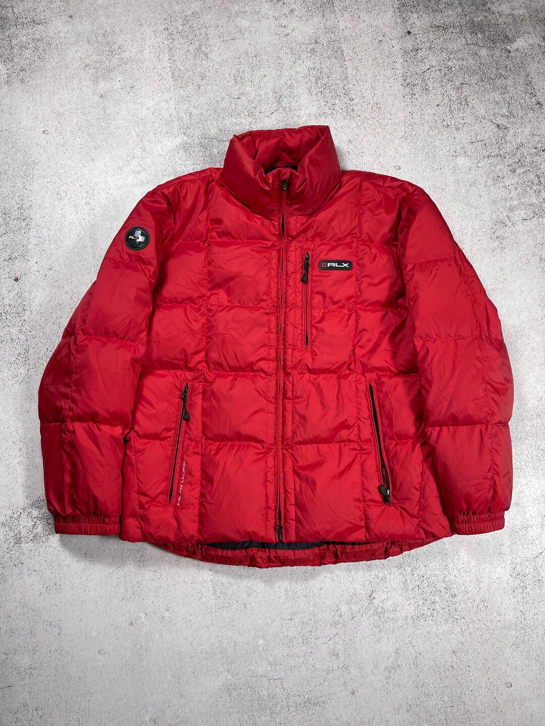 Polo Ralph Lauren Rlx RRL Men's Down Puffer Red Hooded Jacket Quilted ...