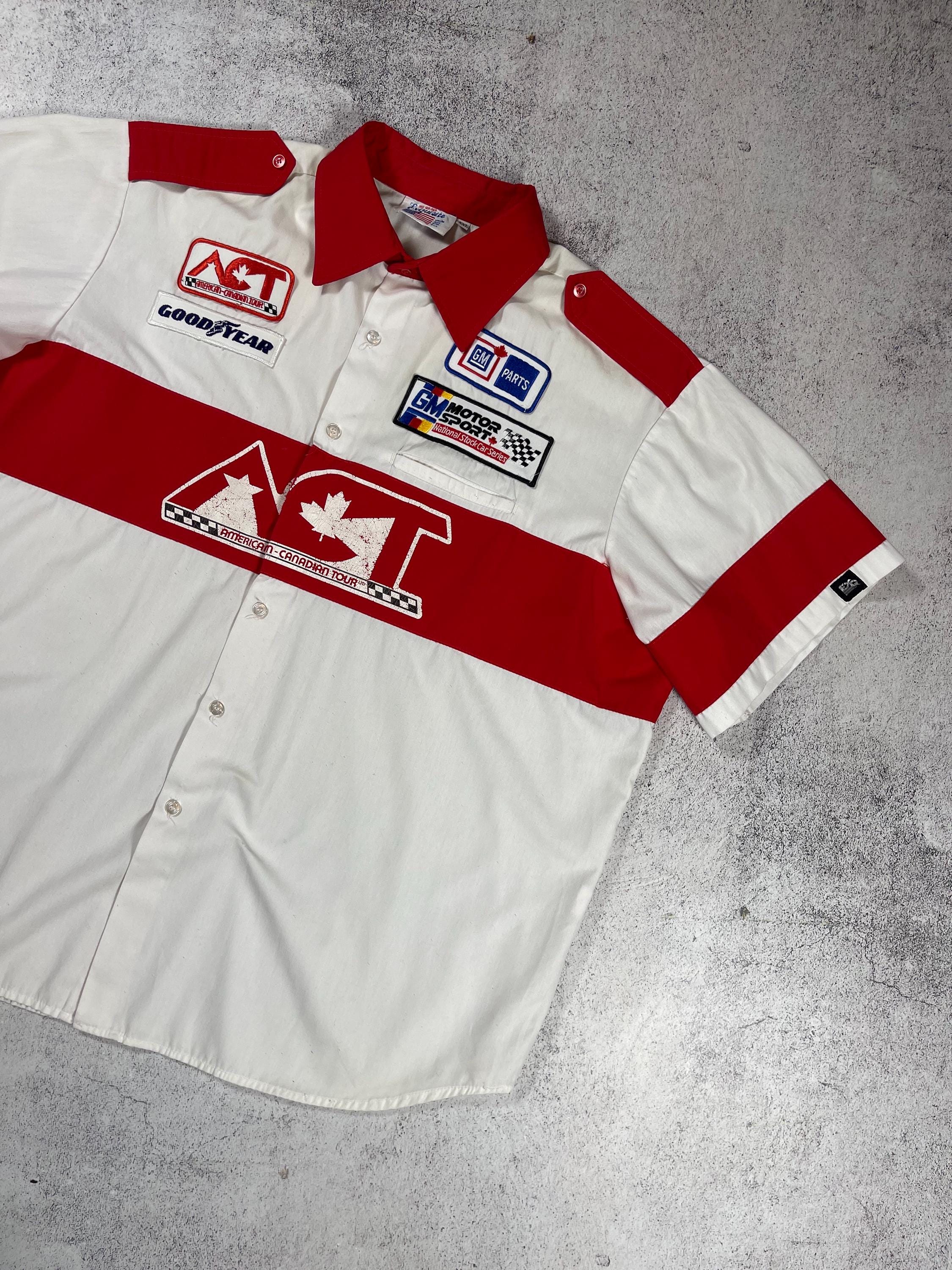 Gm Motorsport Nascar Vintage Racing Button Shirt American Canadian Tour ...