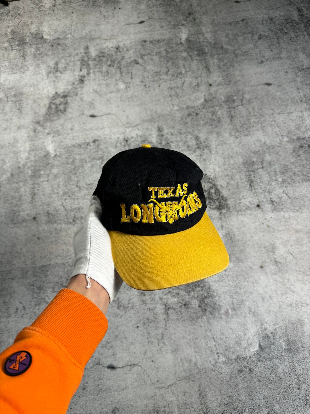 Texas Longhorns Vintage 90s Logo 7 NCAA Colorblock Back Script Snapback ...