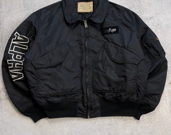 Alpha Industries Vintage Bomber CWU 45/P Flight Men's Black Alpha Industries Vintage Bomber CWU 45/P Flight Men's Black