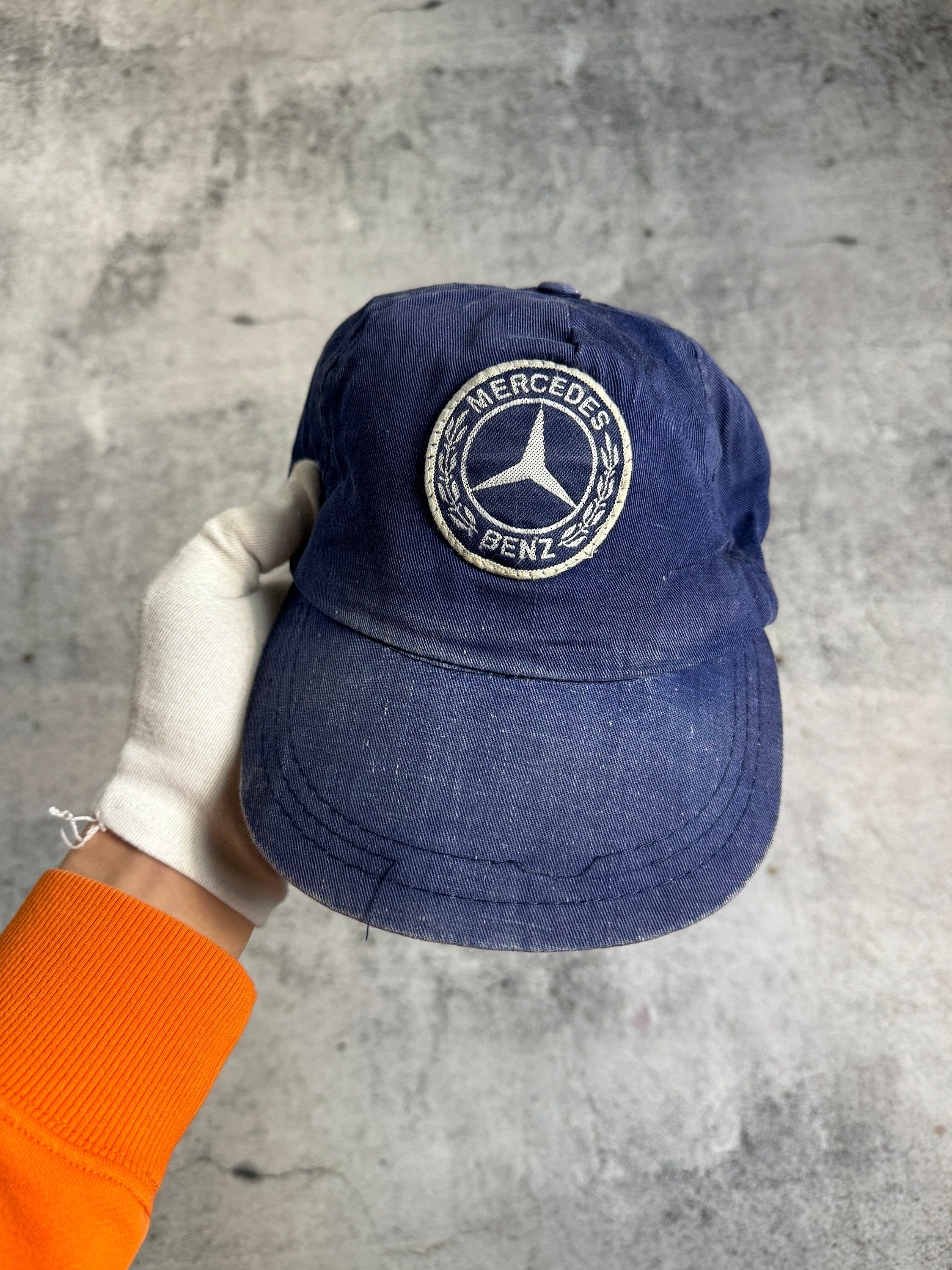 Genuine Vintage Exclusive Mercedes-benz Denim Blue Hat Cap Adjustable ...