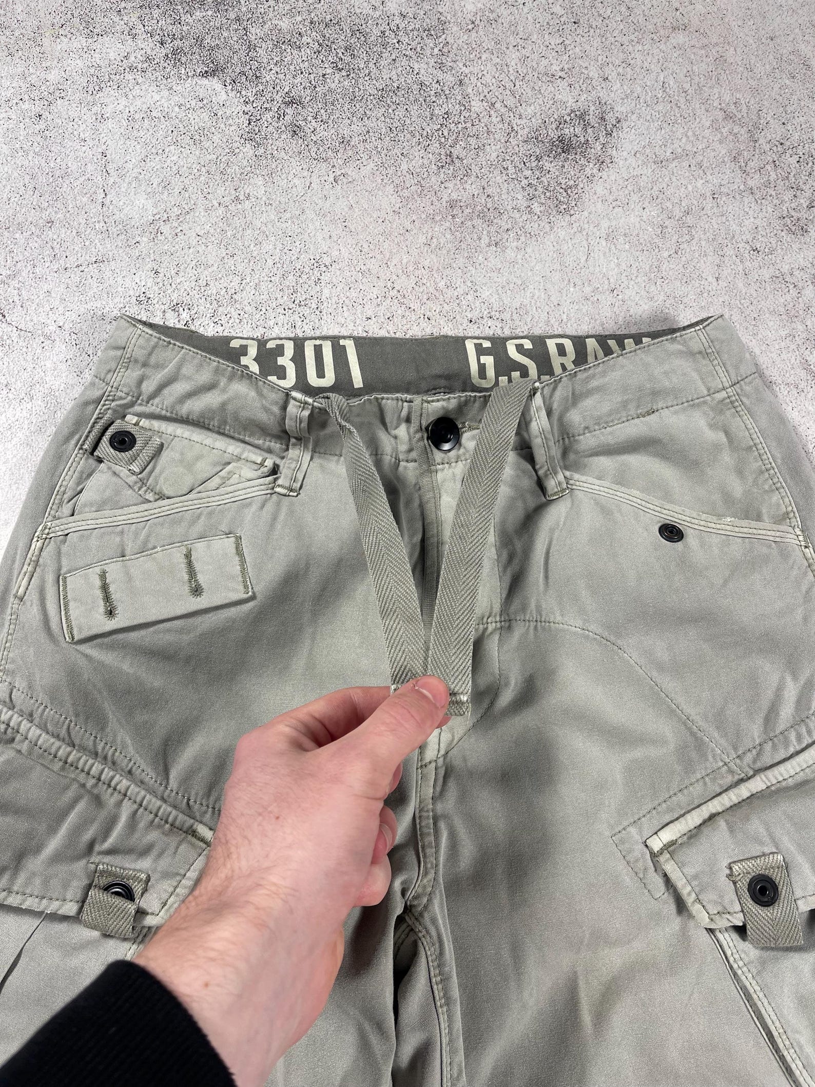 G-star Raw Rovic Pt Belt Loose Men's Vintage Cargo Multipocket Gray ...