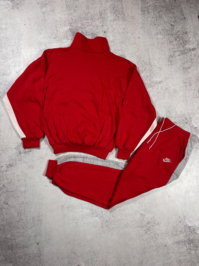 Nike Oregon USA Men's Vintage 80s Red Track Suit Set Jacket/pants Size ...