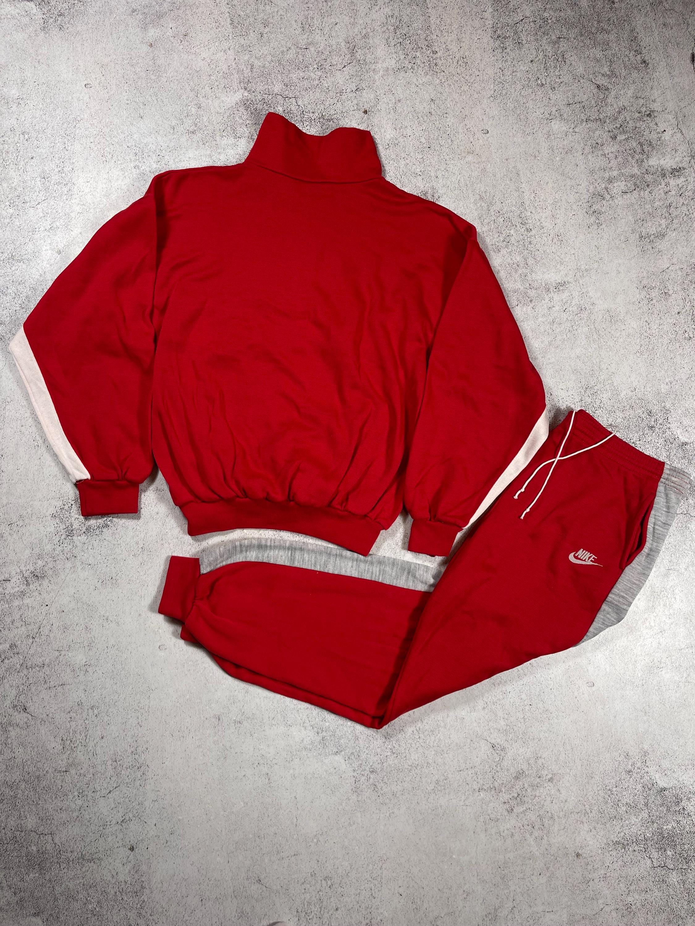 Nike Oregon USA Men's Vintage 80s Red Track Suit Set Jacket/pants Size ...