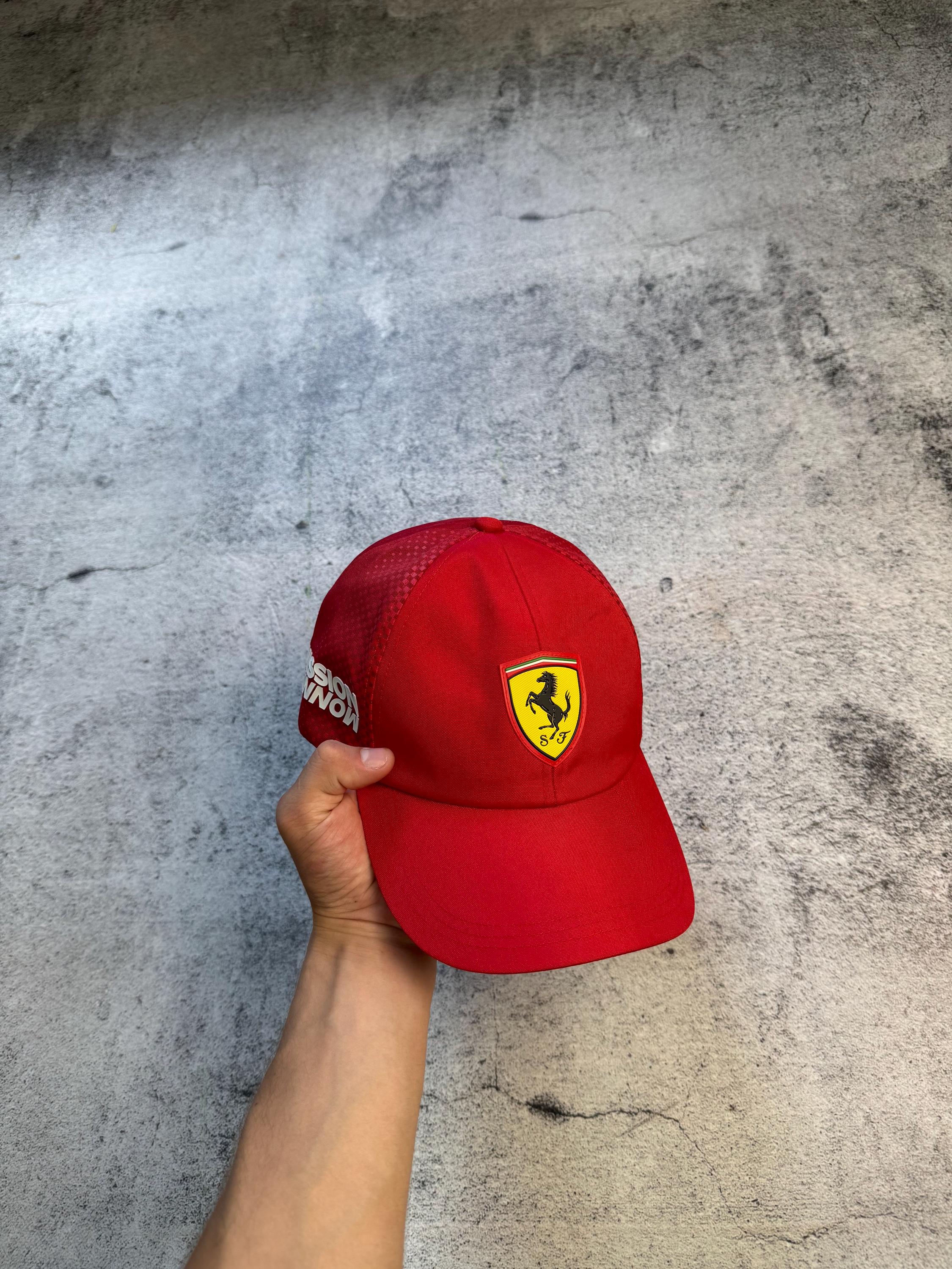 Scuderia Ferrari X Puma Adult's Red Logo Print Baseball Cap Hat Size ...
