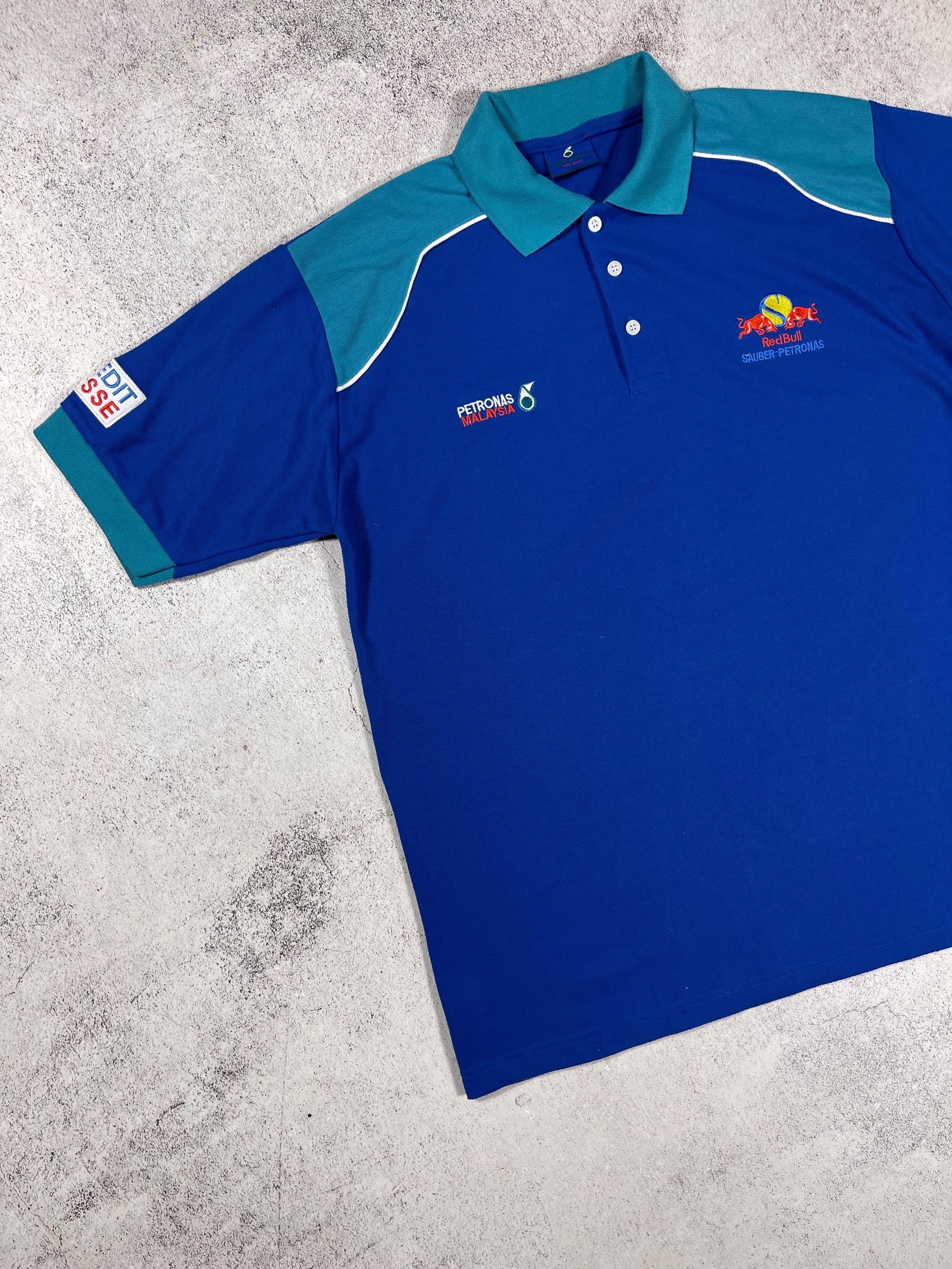 Red Bull Sauber Petronas Men's Vintage 90s' Polo T-shirt Racing F1 - Etsy