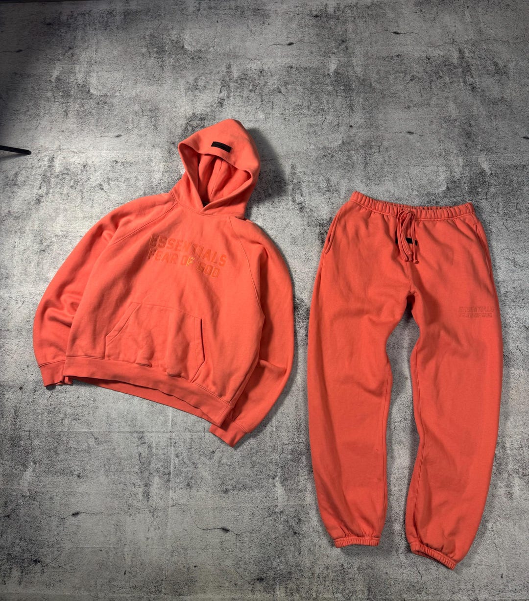 Fear of God Essentials Tracksuit Set 3in1 Pants Hoodie Peach Color Size ...