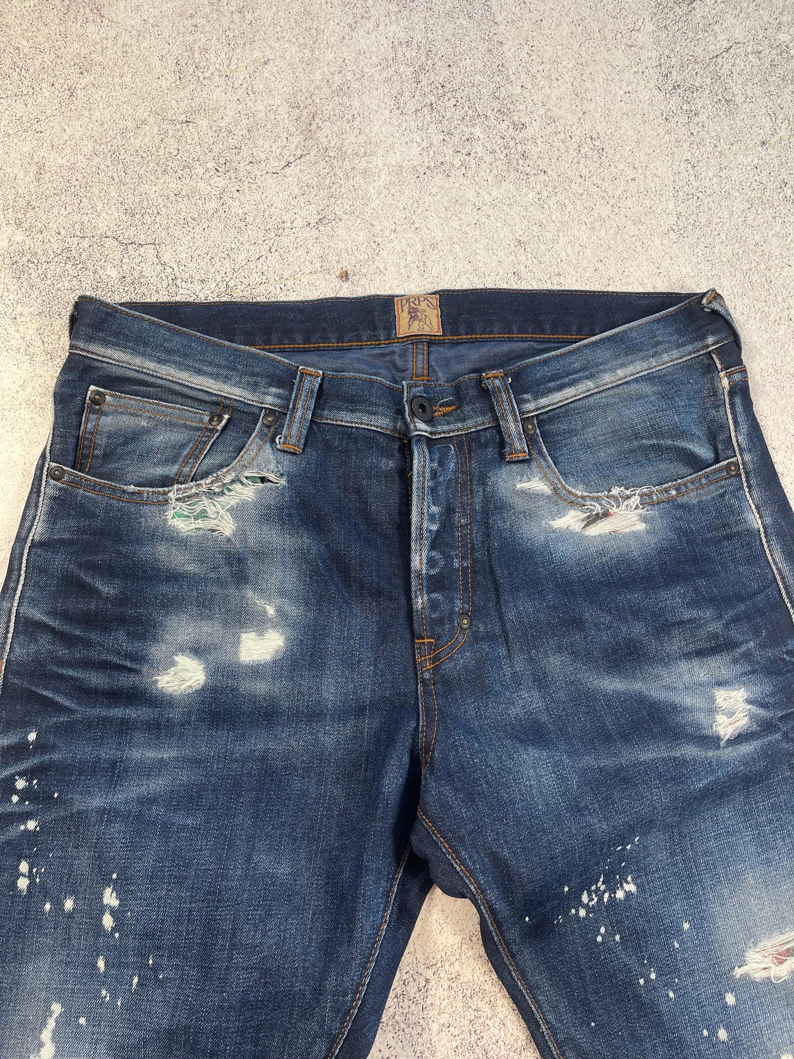 Vintage Prps Men's Denim Blue Paint Splatter Jeans Distressed Pants Size 32 - Etsy