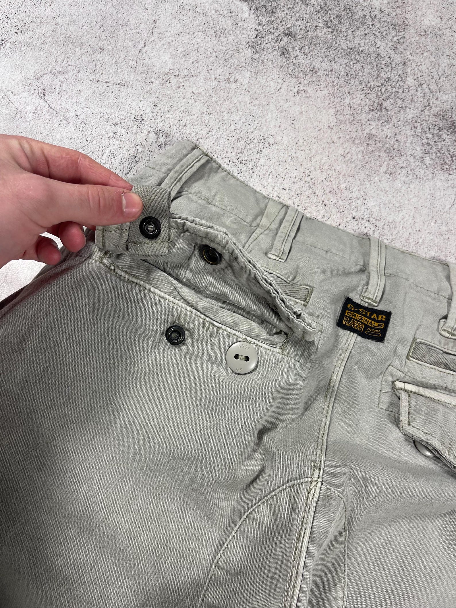 G-star Raw Rovic Pt Belt Loose Men's Vintage Cargo Multipocket Gray ...