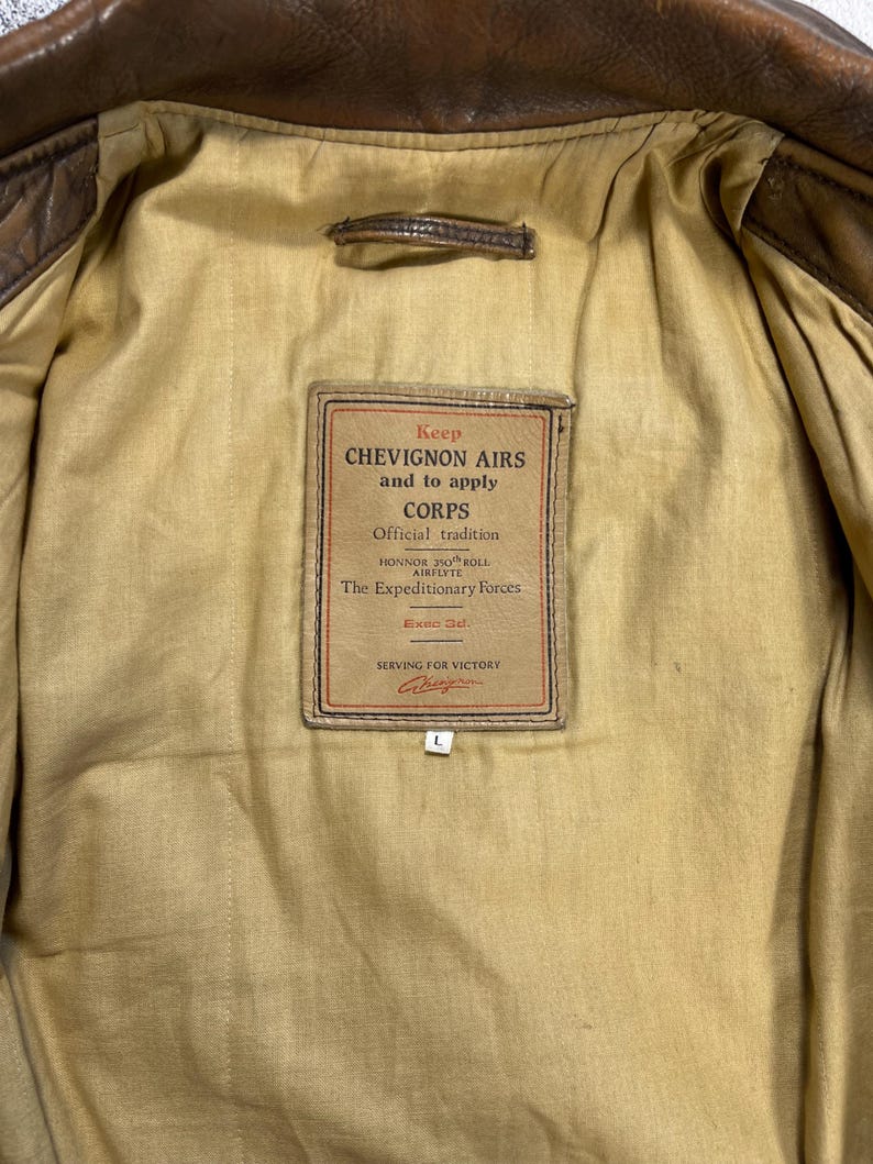 Chevignon Vintage 80s' Leather Airflyte Jacket A2 US.ARMY Force Avirex Style - Etsy