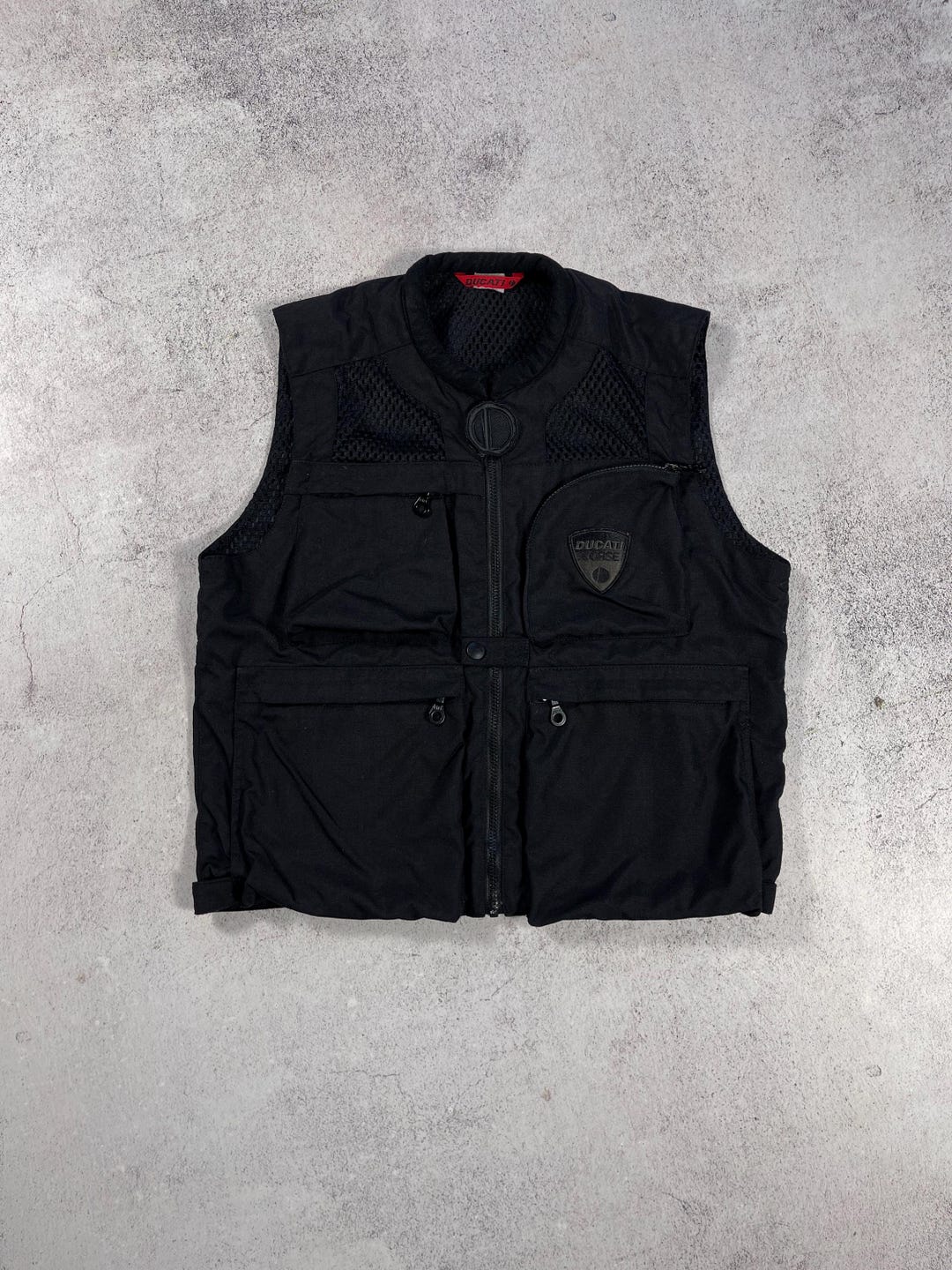 Vintage 90s Ducati Corse Moto Men's Multipocket Vest Black Motorcycle ...