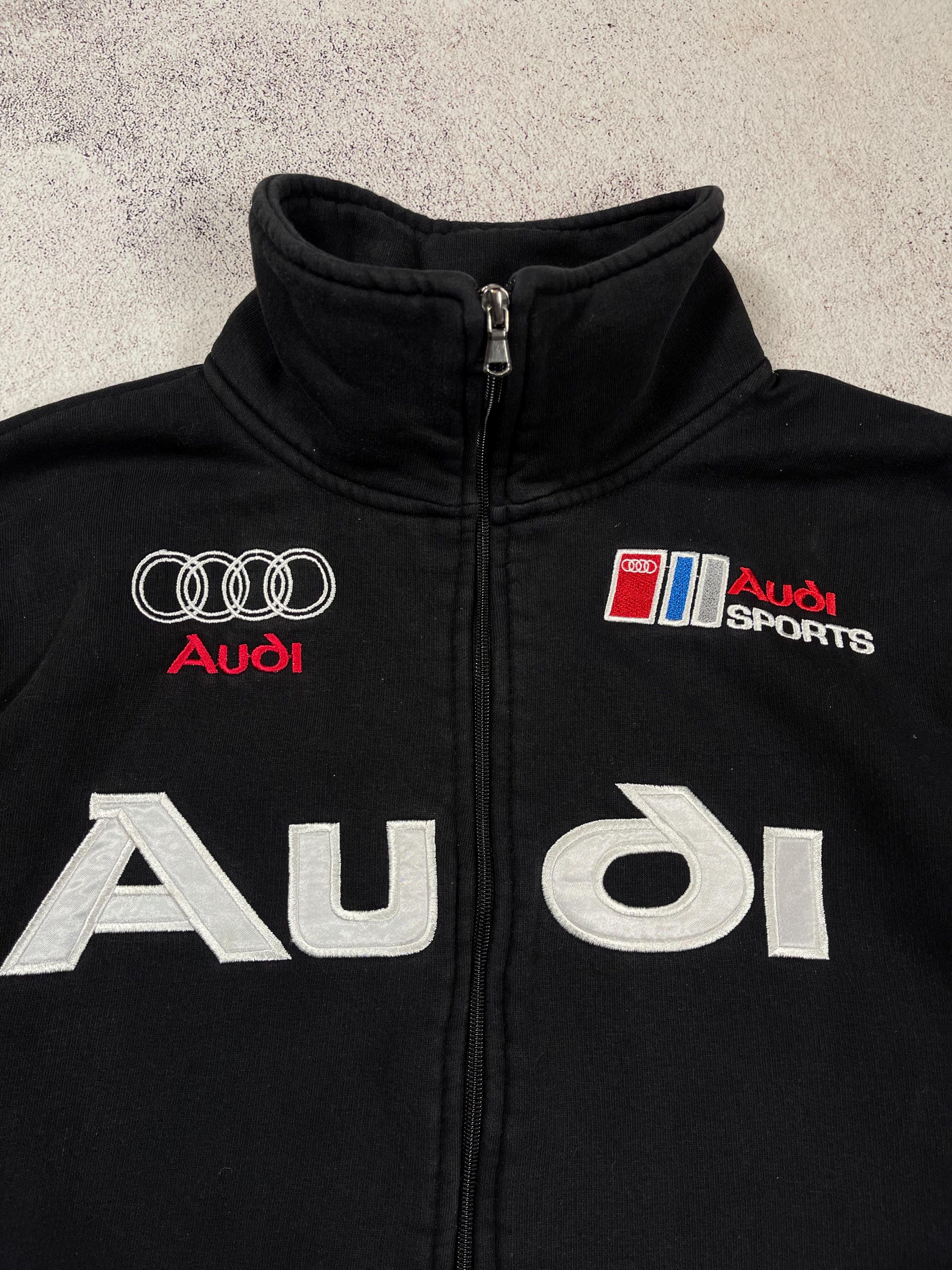 Audi Sports Men's Vintage Zip up Embroidered Zip up Sweatshirt Racing ...