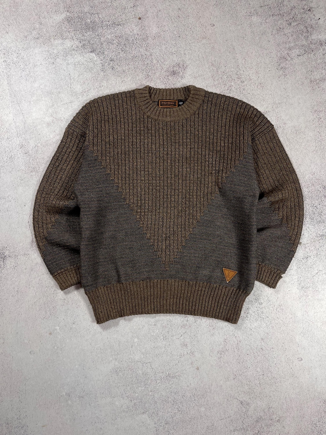 Yves Saint Laurent Men's YSL Vintage Tricots Knit Sweater 80s' Rare ...