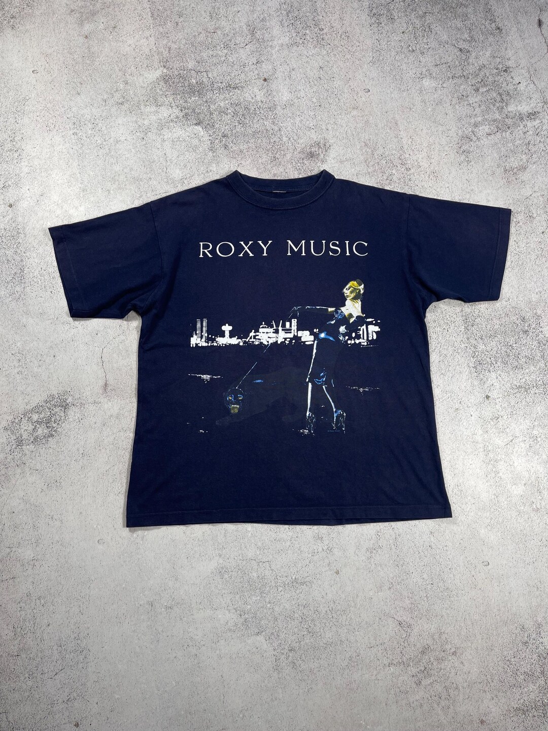Roxy Music Vintage Bryan Ferri Rock Band Navy Blue T-shirt 90s - Etsy