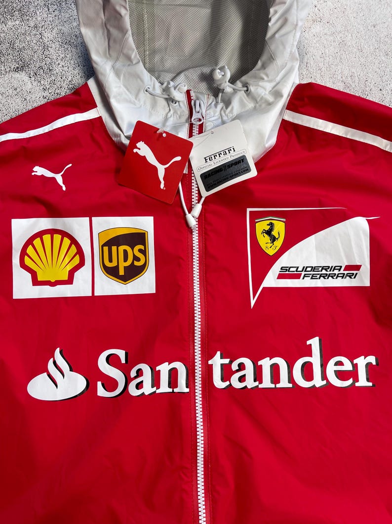 NEW Puma Scuderia Ferrari Windbreaker F1 Racing Team Jacket Rosso Corsa ...